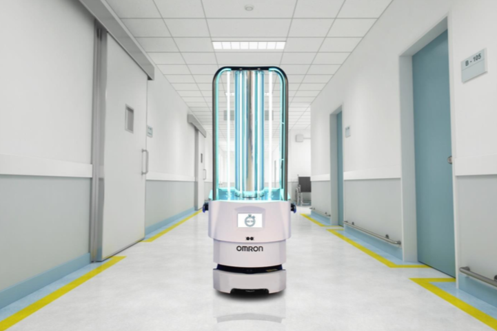 OMRON's UVC Disinfection Robot eliminates 99.9% of airborne and droplet ...